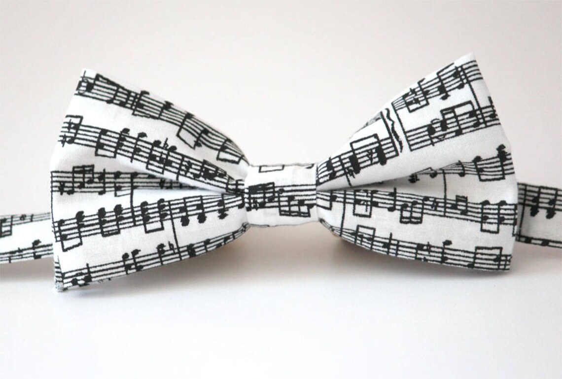 Music Bow Tie, Musical Notes Bow Tie, Music Teacher Bow Tie, Recital ...