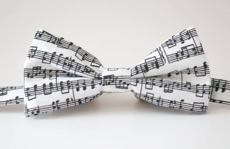 Music Bow Tie, Musical Notes Bow Tie, Music Teacher Bow Tie, Recital ...