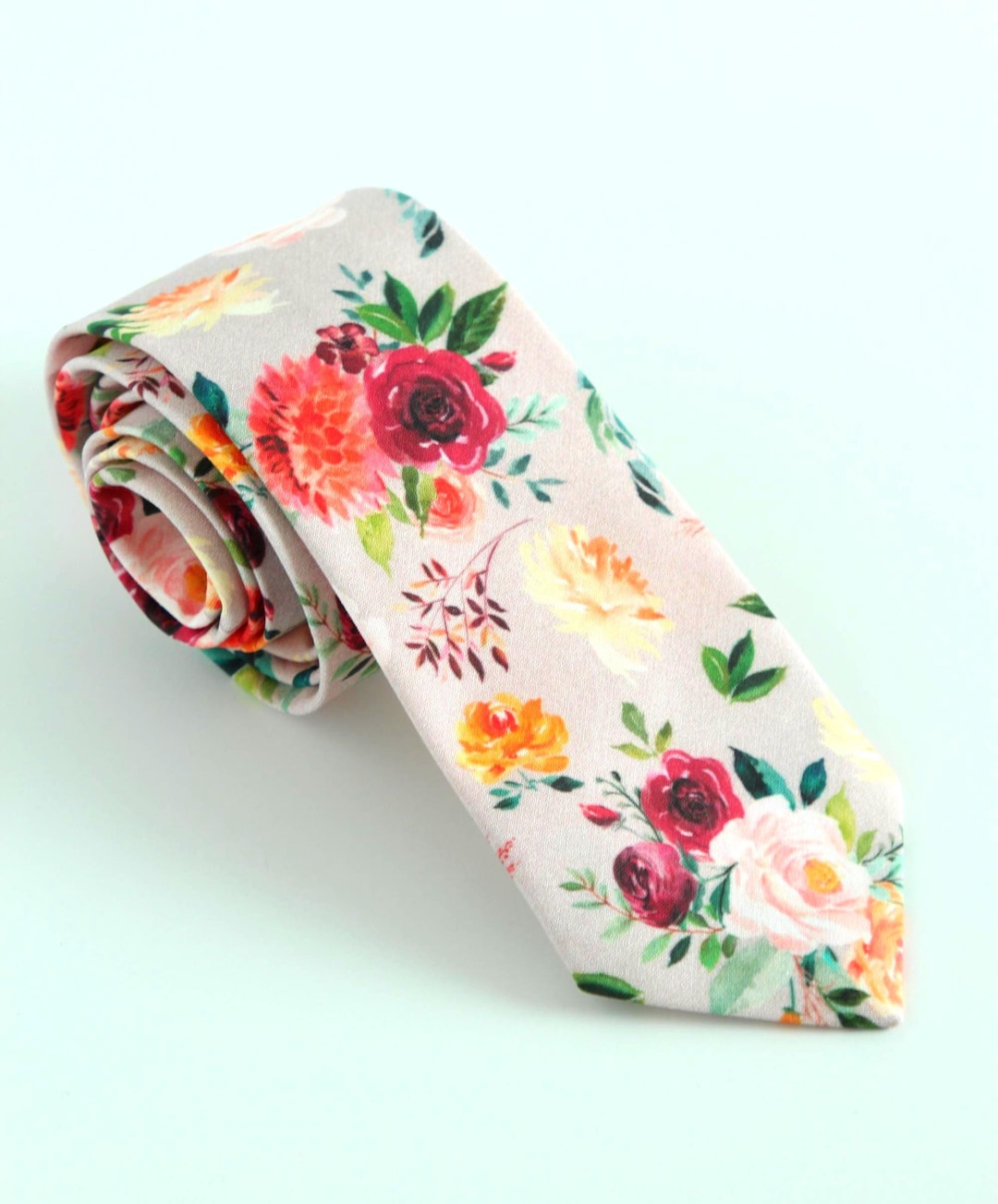 Floral Neck Tie, Wedding Ties, Floral Skinny Tie for Men, Ties for ...