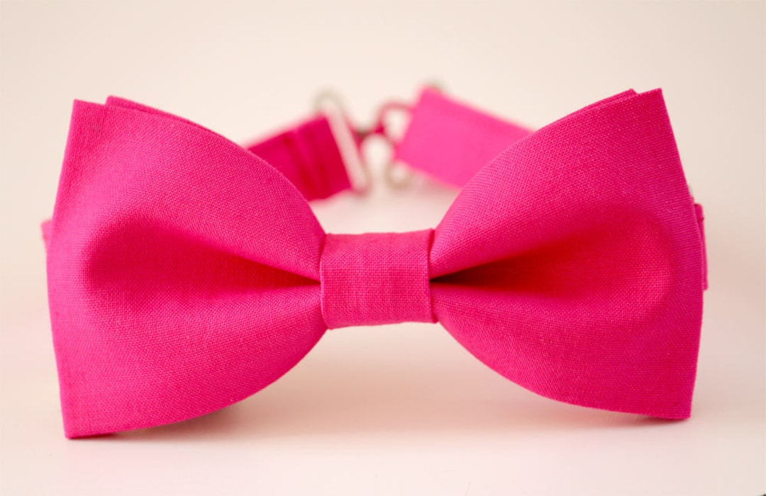 Hot Pink Bow Tie, Necktie, Fuchsia Bow Tie, Wedding Bow Tie, Prom ...
