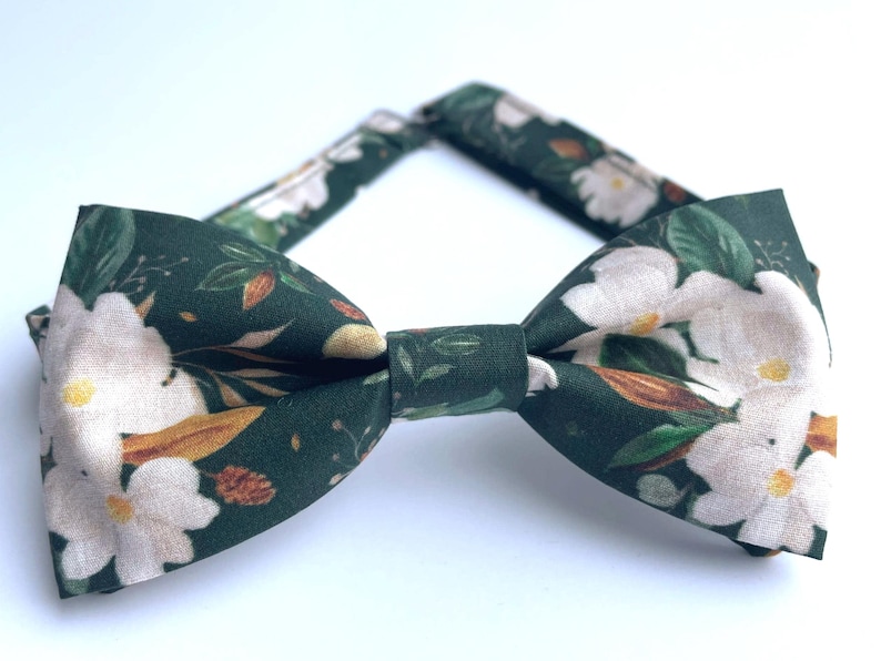 Green Floral Necktie, Bow Tie, Pocket Square, Emerald Green Wedding Tie ...