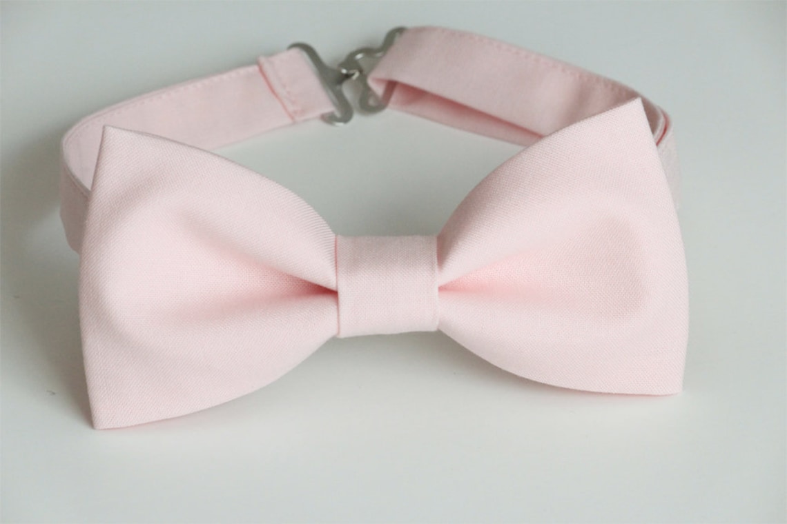 Light pink bow tie blush pink bow tie wedding bow tie | Etsy