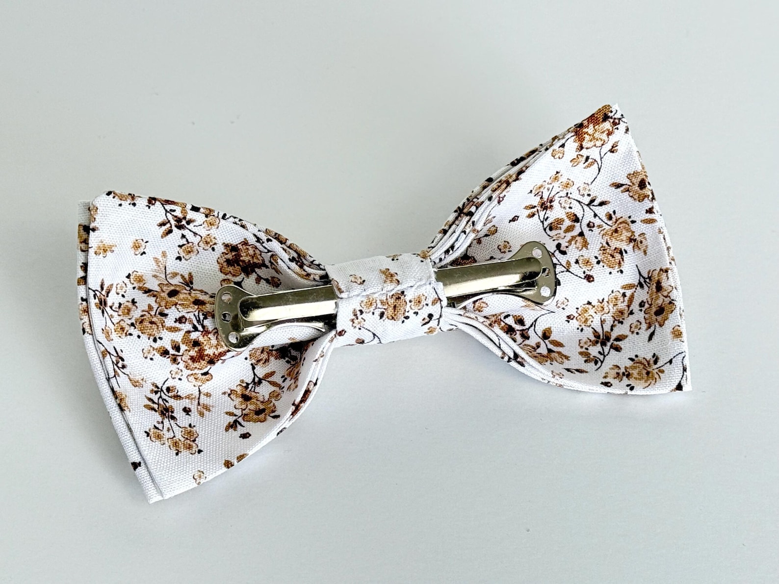 Brown Floral Tie for Men, Tan Floral Necktie, Wedding Tie for Grooms ...