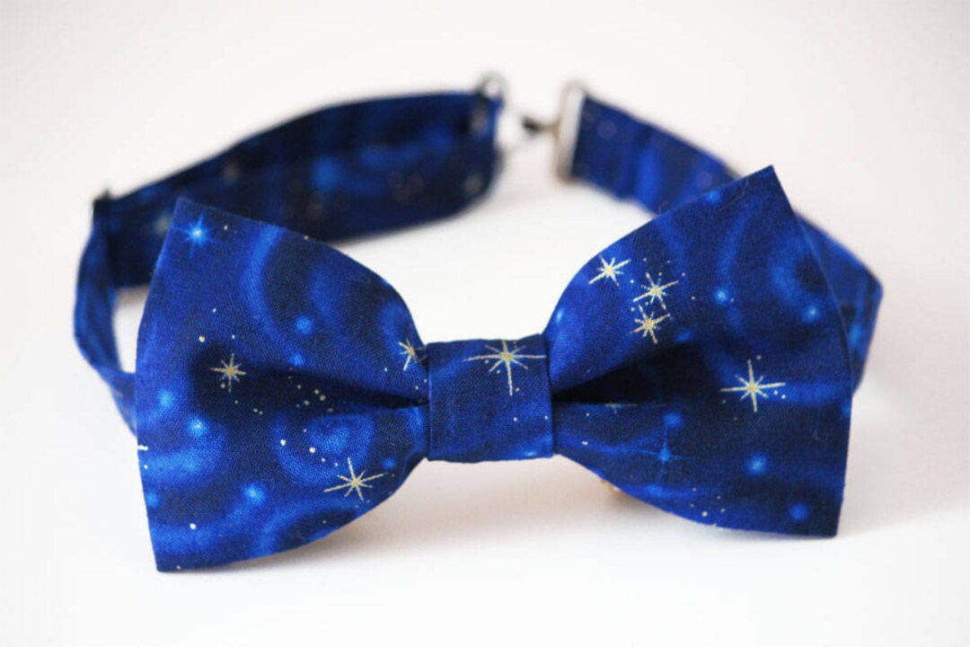 Blue Star Bow Tie, Mens Blue Bow Tie, Boys Stars Bow Tie, Blue Bowties ...