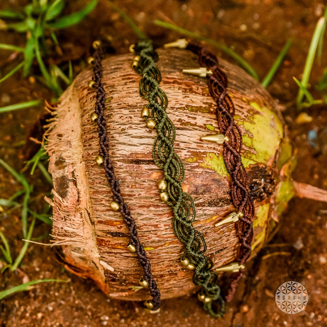 Handmade Macrame Bohemian Anklets - Etsy