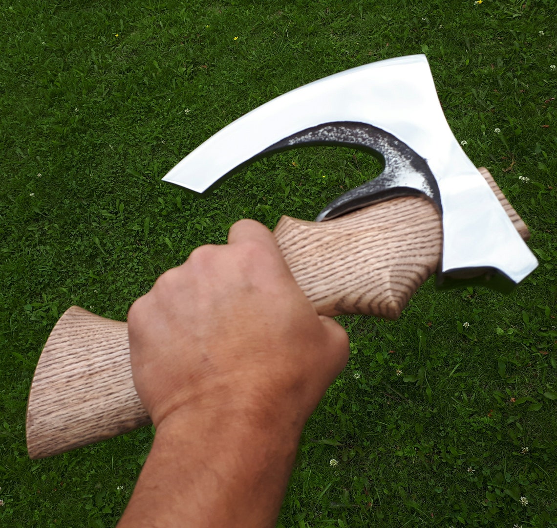 A Bearded Viking Fist Axe. With the Holster on the Belt. Gift | Etsy