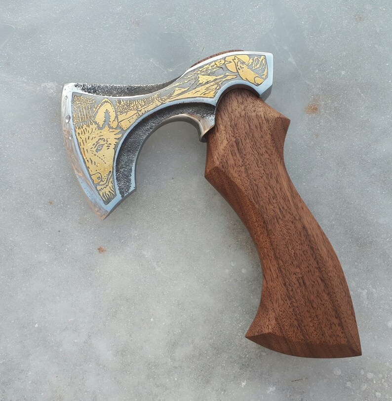 Axe. Wolf. A man's gift. Gifts to the hunter an axe for a | Etsy