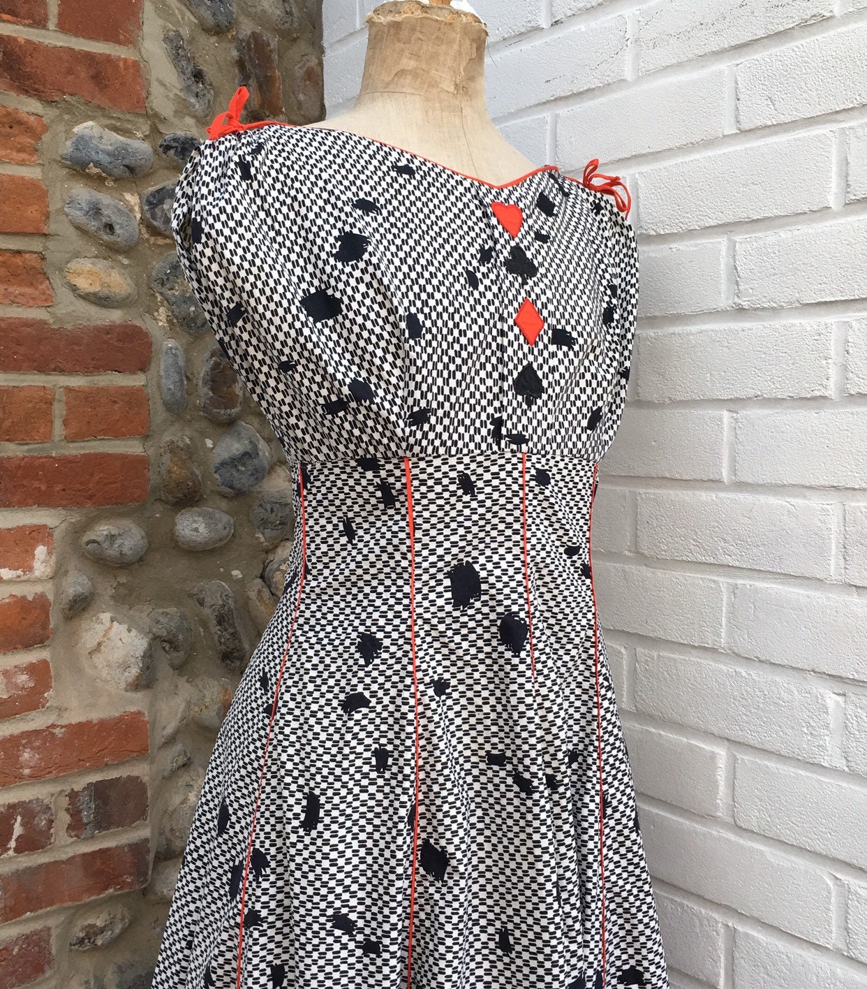 Vintage 50s Alice Edwards Novelty Abstract Dress - Etsy