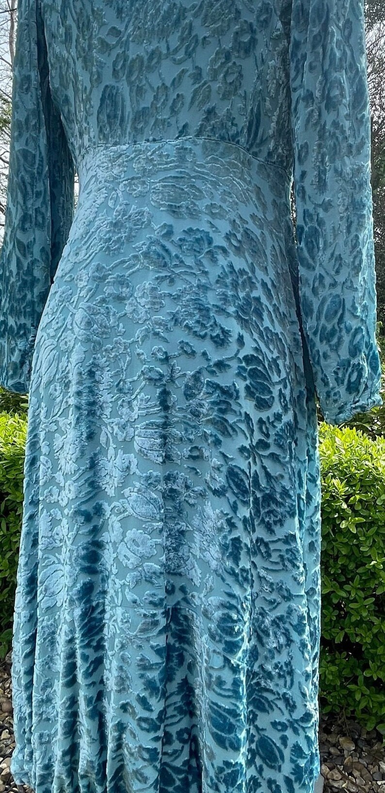 Vintage 1930s Blue Devore Coat - Etsy