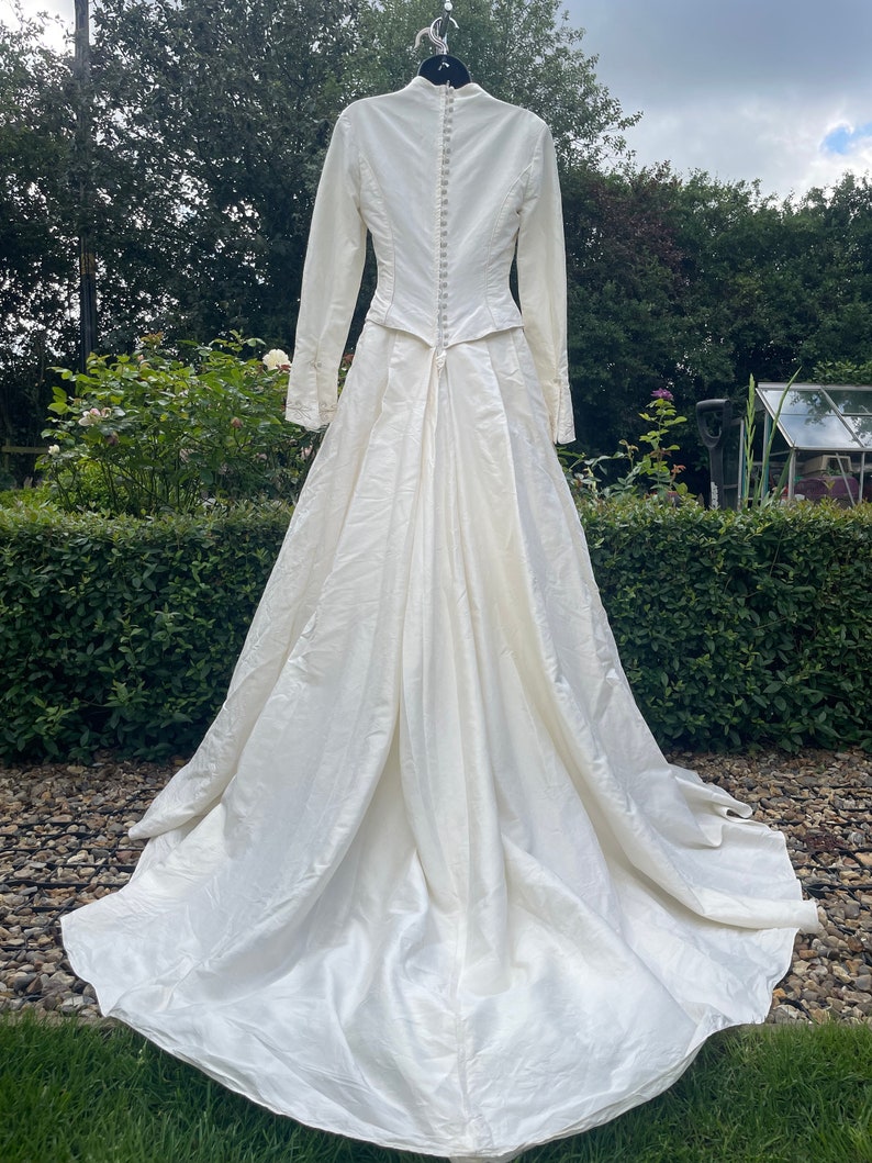 Vintage Silk Victorian Style Bridal Dress - Etsy