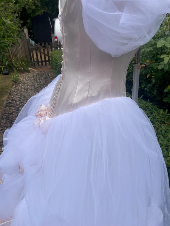 vintage ronald joyce princess bridal/ prom dress S/M - Gem