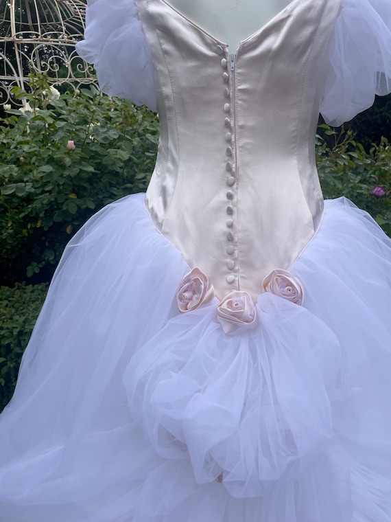 vintage ronald joyce princess bridal/ prom dress S/M - Gem