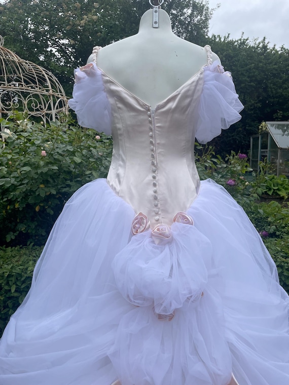 vintage ronald joyce princess bridal/ prom dress S/M - Gem