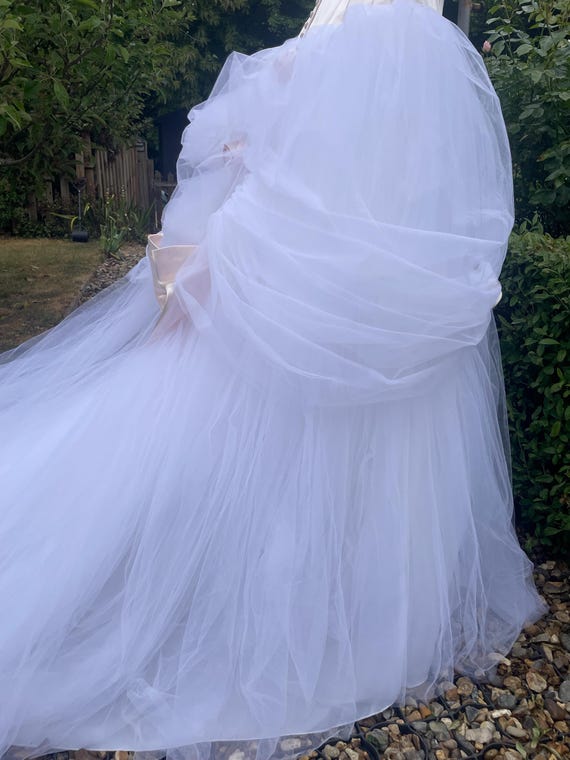 vintage ronald joyce princess bridal/ prom dress S/M - Gem