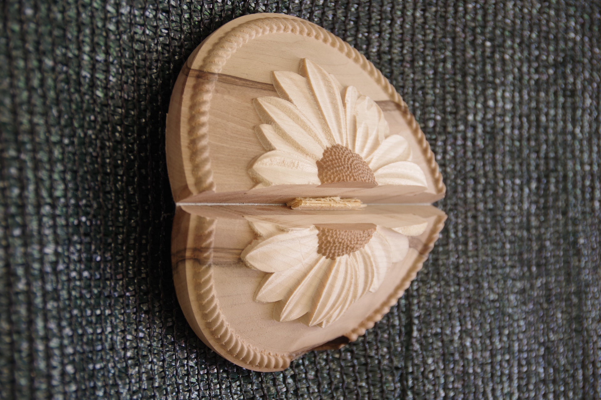 DAISY Massive Wooden Carved Intarsia Made From 3 Sorts of Wood - Etsy