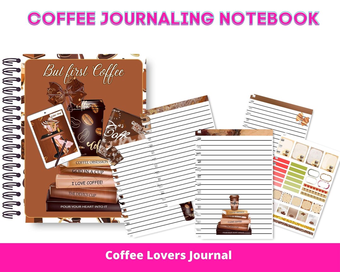Digital Coffee Journal | Printable Coffee-themed Journal | PDF for ...