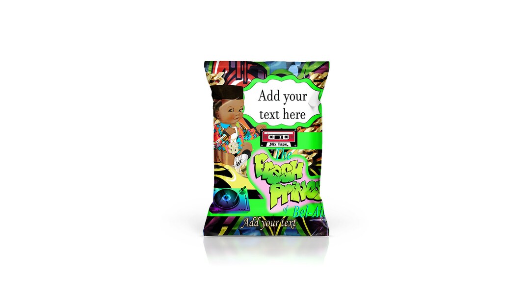 Fresh Prince of Bel-air Inspired Chip Bags, Fresh Prince Baby Birthday ...