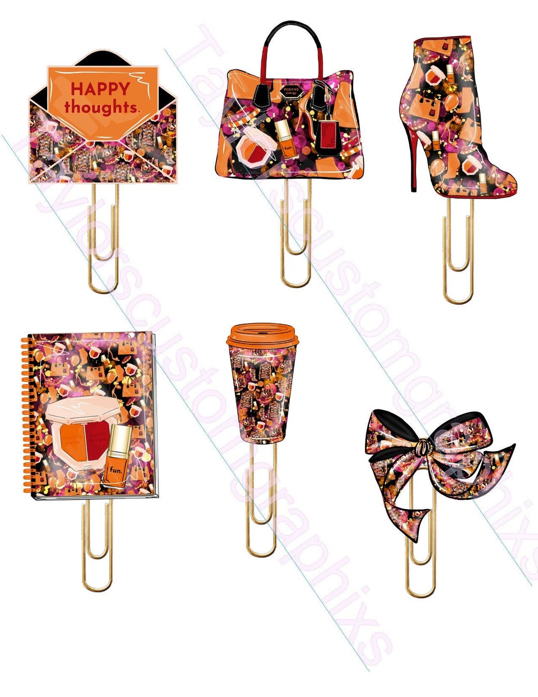 Fashion Paper Clips: Designer Planner Accessories - Etsy