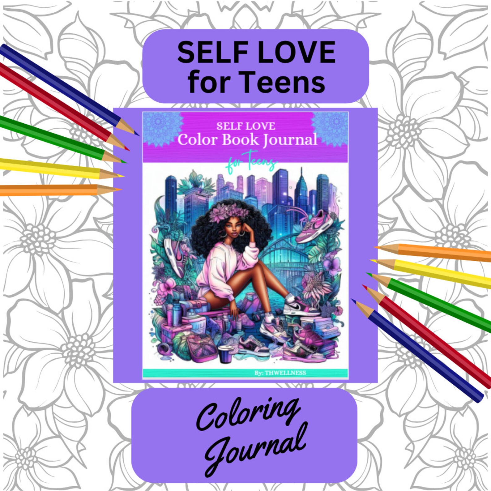 Self-love Coloring Book Journal for Teens - Etsy