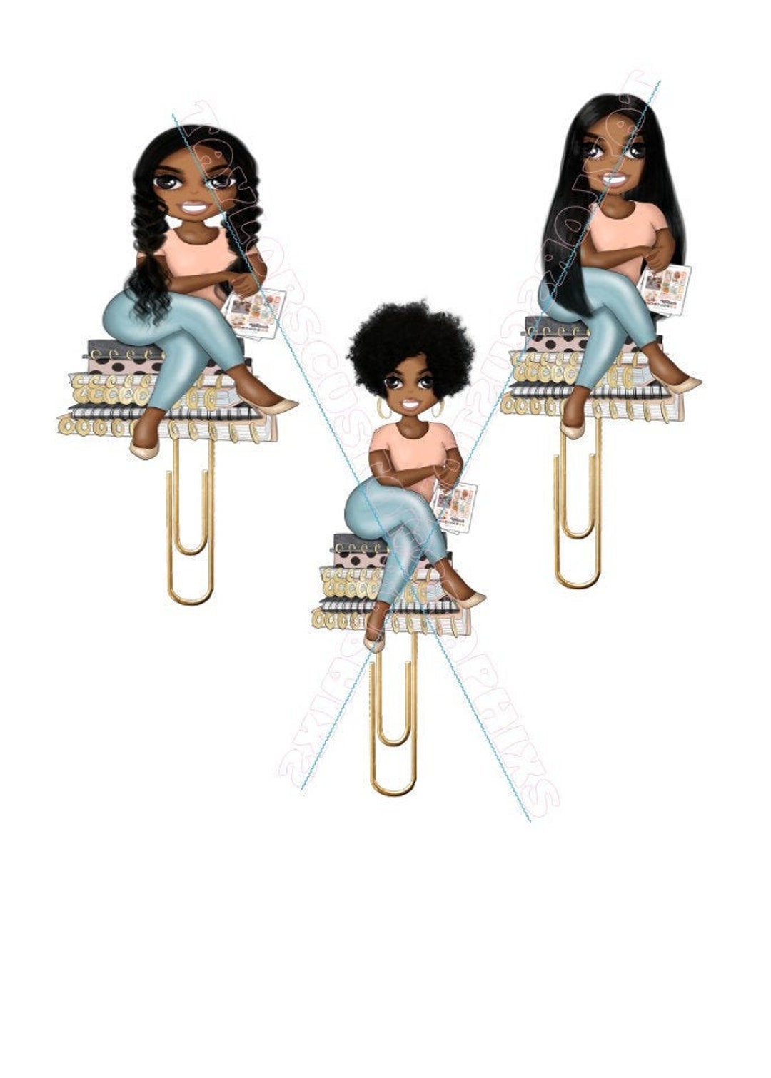 Designer Paper Clips: Planner Girl Fashion Accessories - Etsy