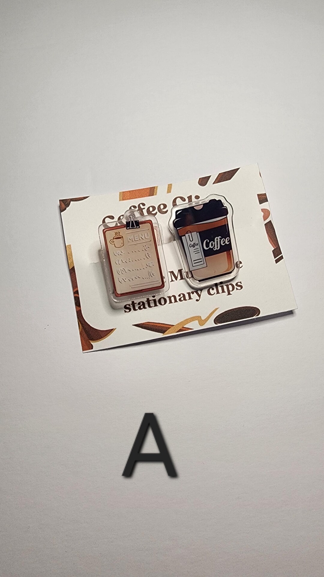 Coffee-themed Stationery Clips | 2-pack | Multi-use Bookmarks, Page ...