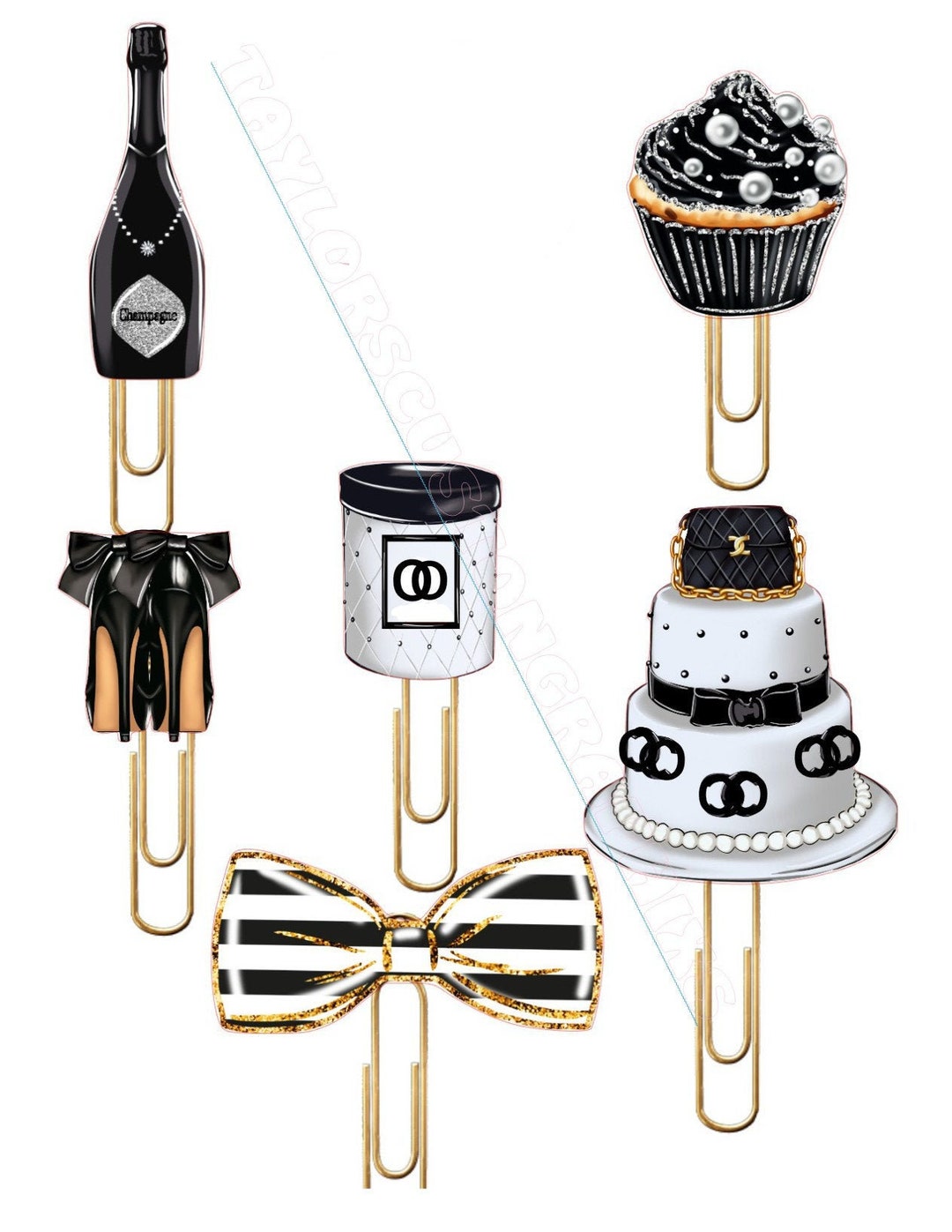 Fashion Paper Clips: Designer Planner Accessories, Set of 3 or 6 - Etsy
