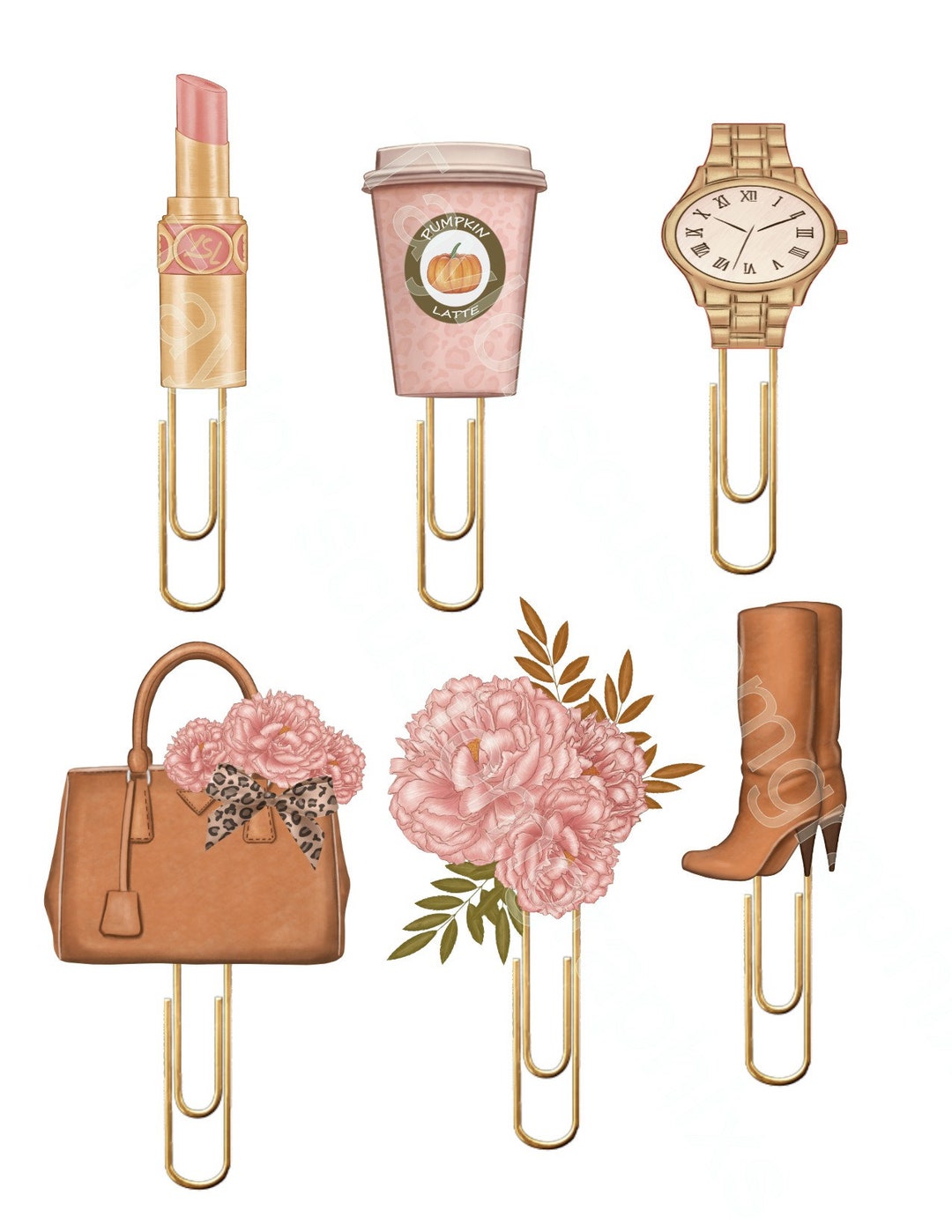 Fashion Paper Clips: Designer Planner Accessories, Girl Boss Set - Etsy