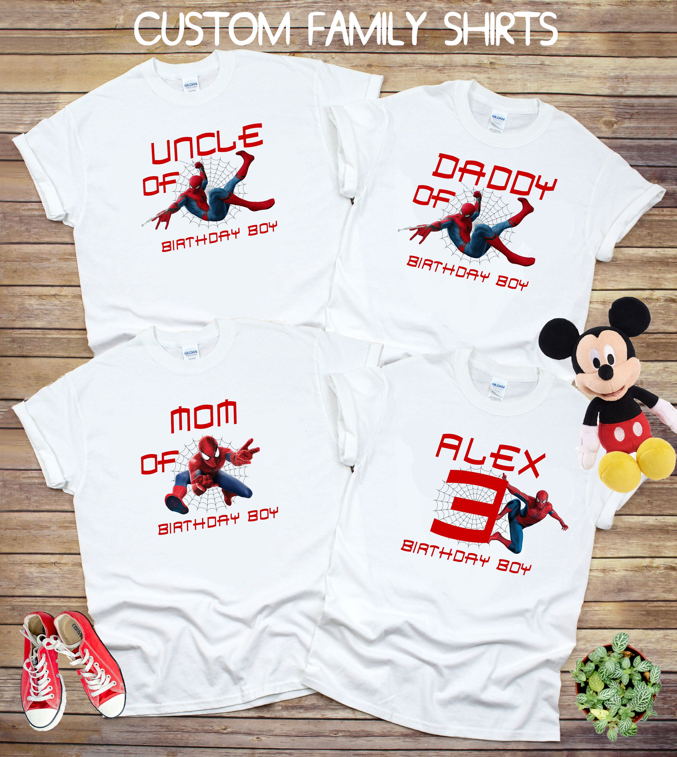 Spider Man Birthday Shirtcustom Shirt personalized Spider | Etsy