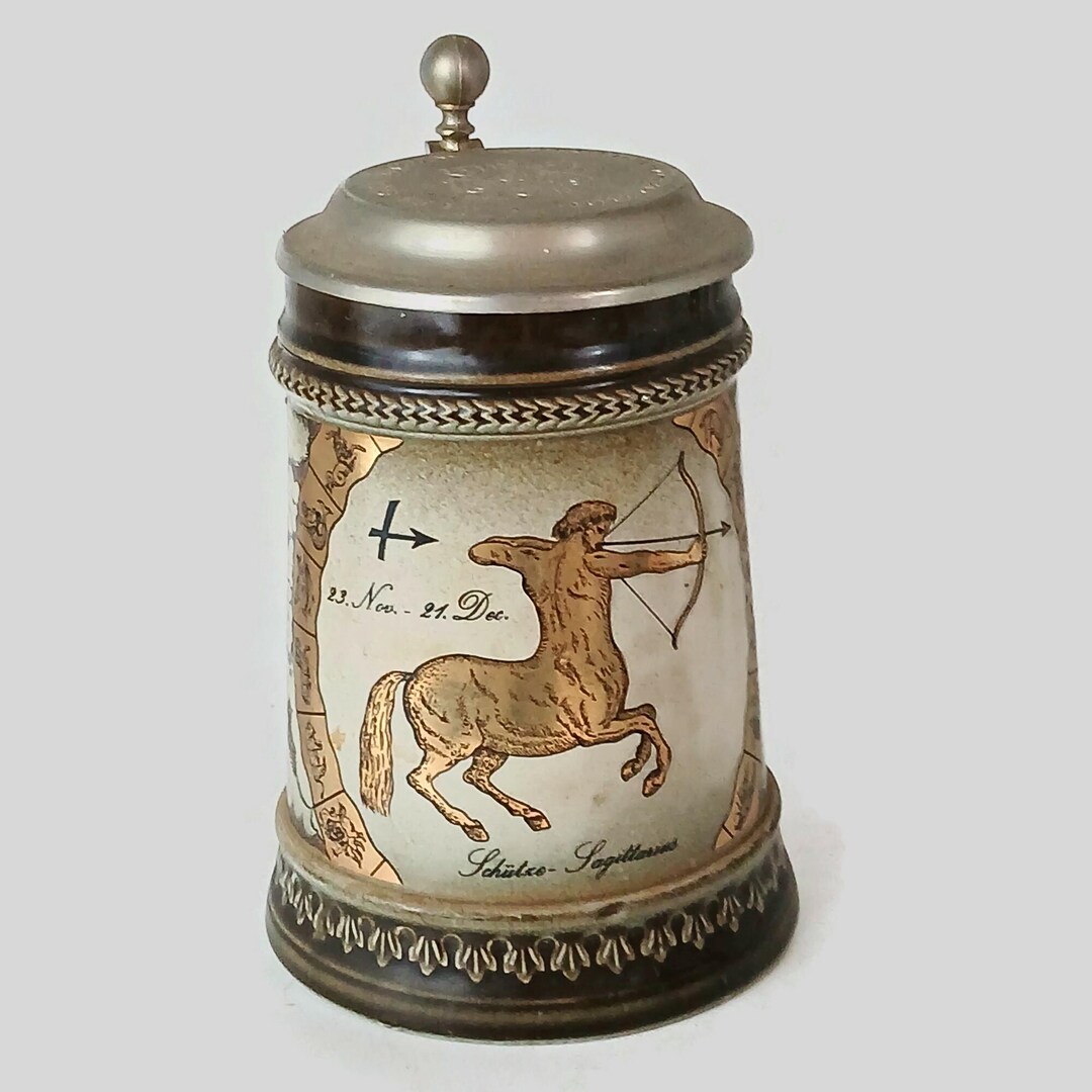 Vintage German Beer Stein Large ,german Beer Stein Mug With a Lid ...