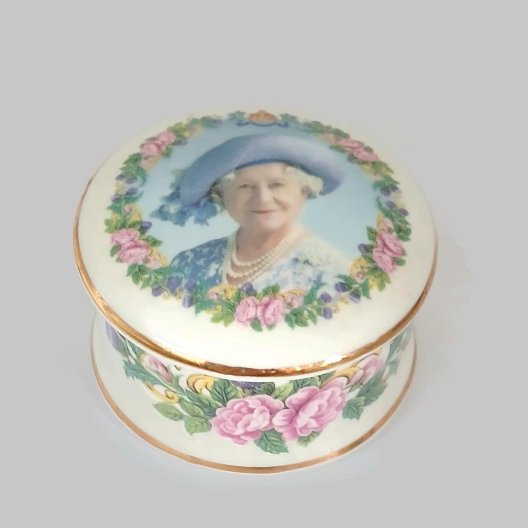 Vintage English 100th Commemorative Queen Elizabeth Pill Box - Etsy