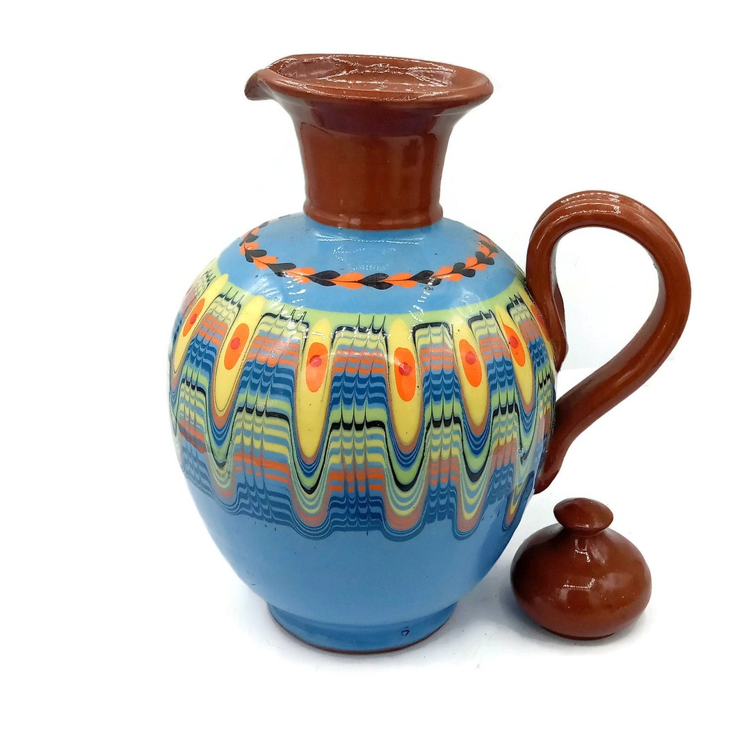 Vintage Ceramic Jug - Farmhouse Kitchen Antique Pitcher - Cottage Chic ...