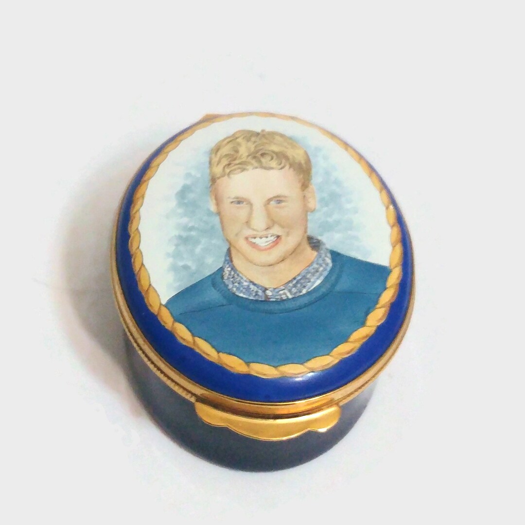 Vintage English Trinket Box Collectible Pill Box Enamel Box Limited ...