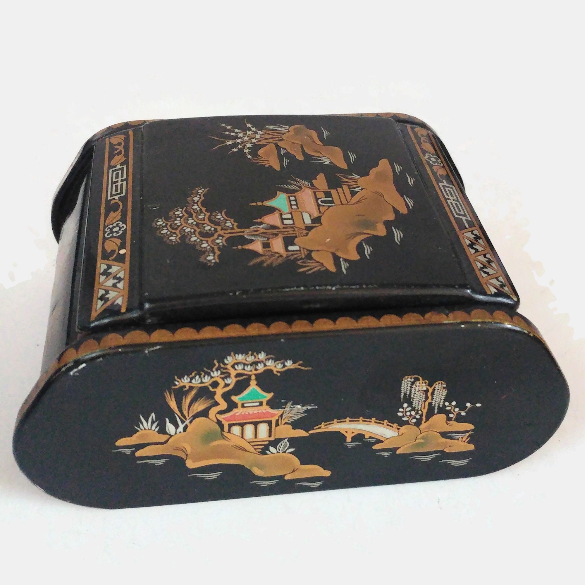 Vintage Chinese Lacquered Box Antique Box Trinket Box | Etsy