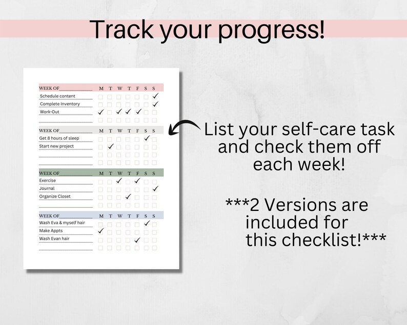 Printable Self Care Planner Daily Gratitude Mindfulness Journal Mental ...