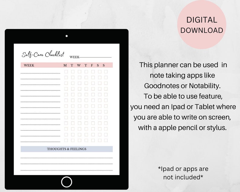 Printable Self Care Planner Daily Gratitude Mindfulness Journal Mental ...