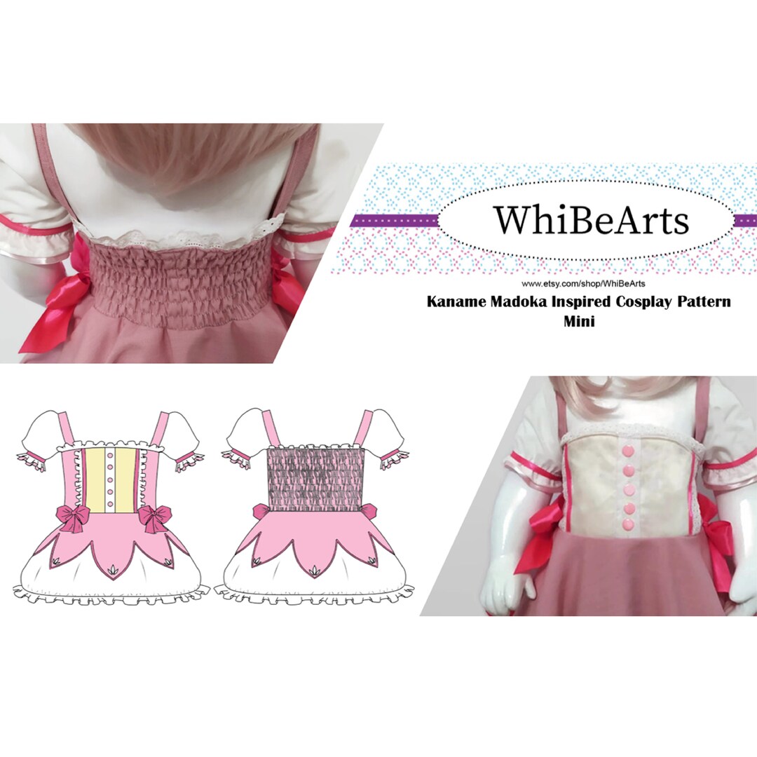 Kids Kaname Madoka Inspired Pattern PDF Sewing Pattern Multi Size Kids ...