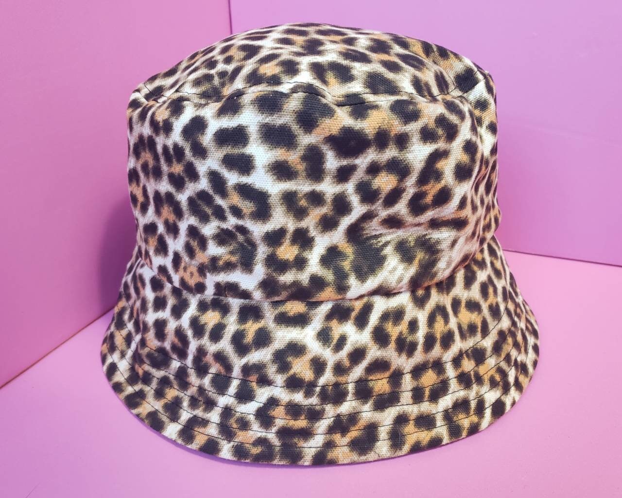 Leopard Bucket Hat / Denim Bucket Hat / Animal Print Hat / | Etsy