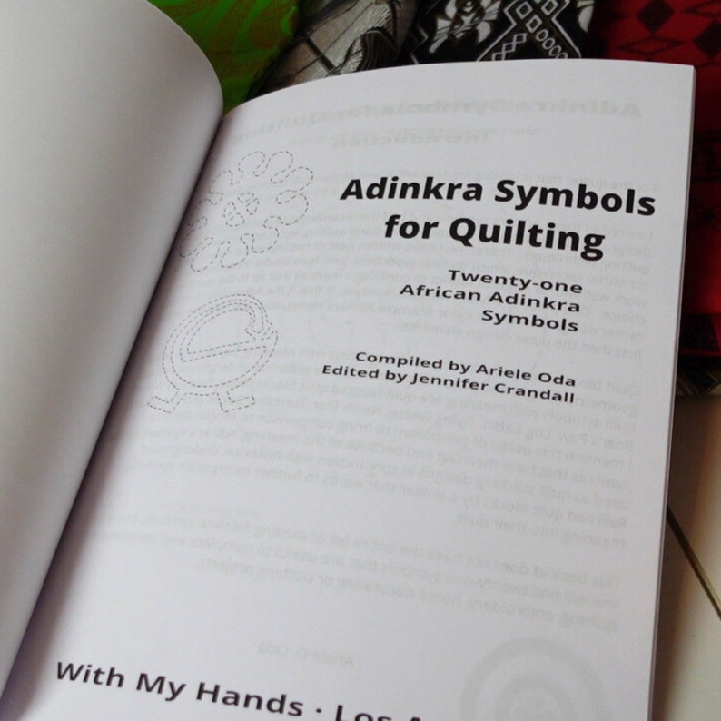 Adinkra Symbols Quilting Book - Etsy