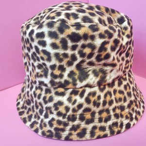 Leopard Bucket Hat / Denim Bucket Hat / Animal Print Hat / Denim Hat - Etsy