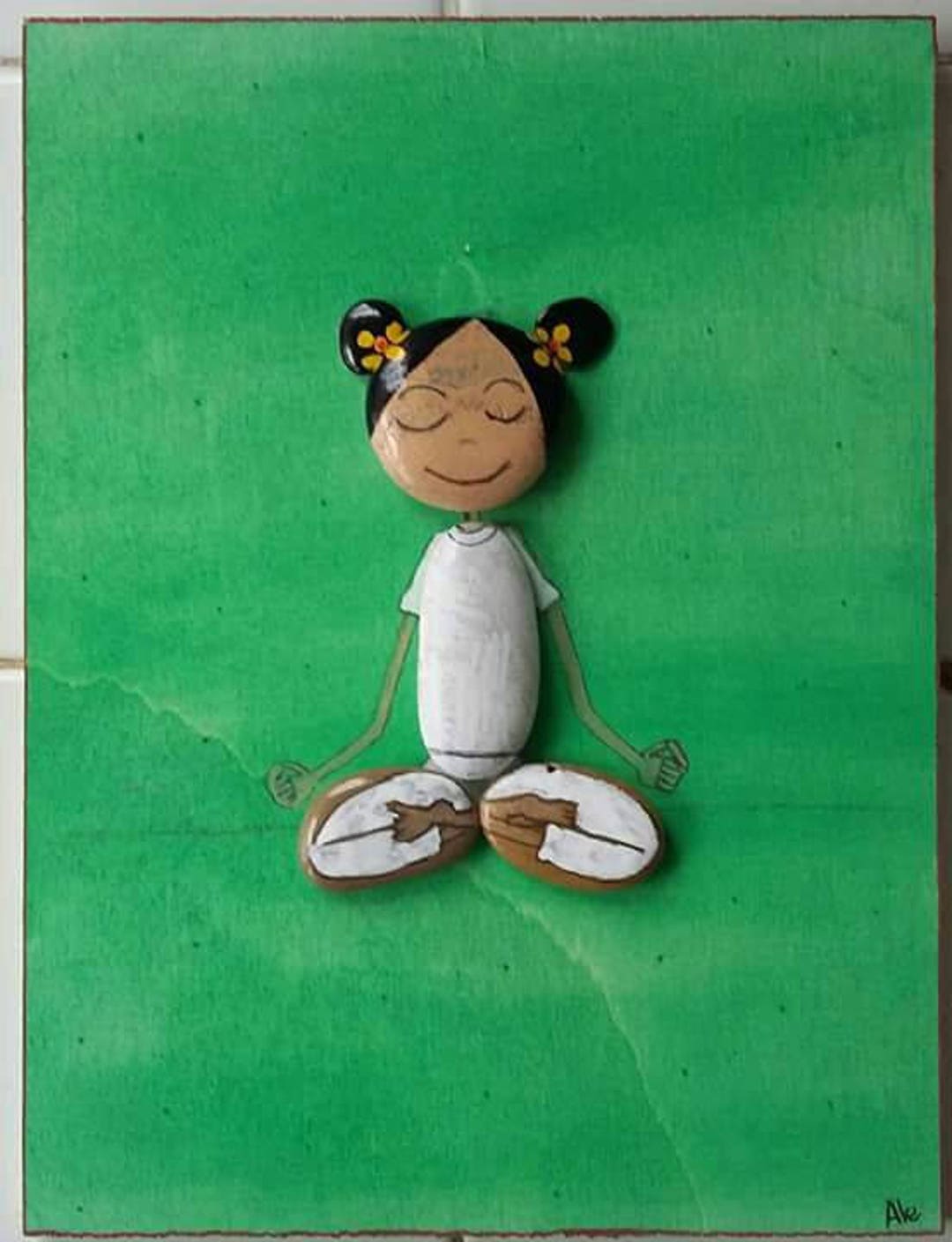 Om.made in Italy.handmade Framework. Picture of Painted Stones. Picture ...