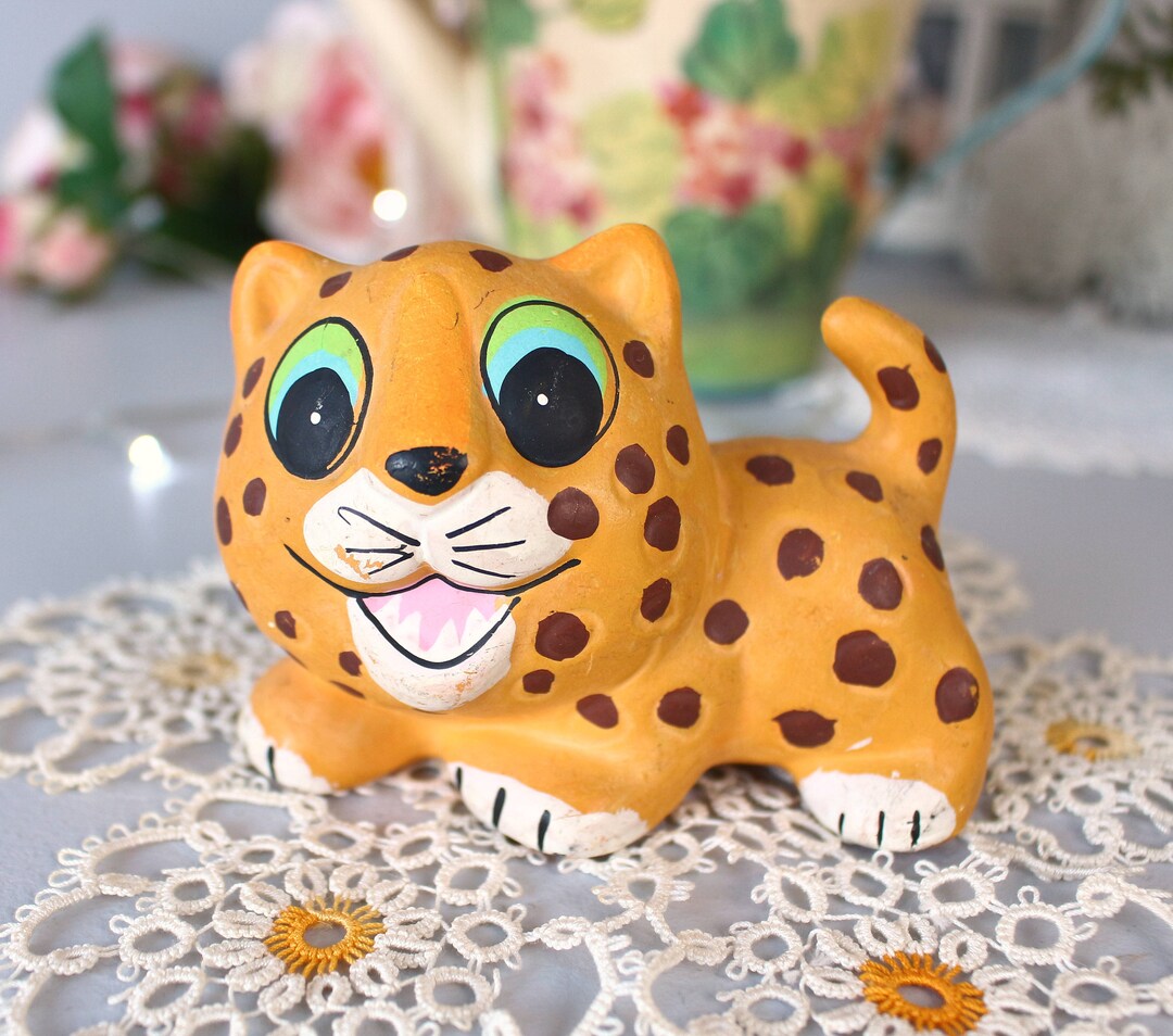 Antique Ceramic Token, Cat Figurine: Japan Kitten With Brown Spots - Etsy