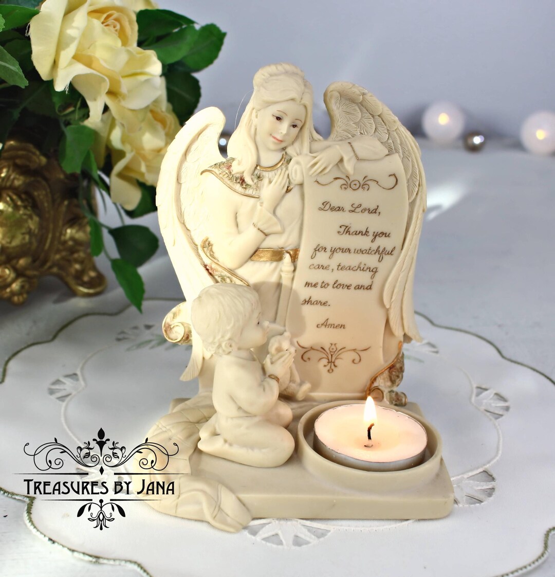 Sarah's Angels® Practice to Pray Candleholder Figurine, Angel With ...