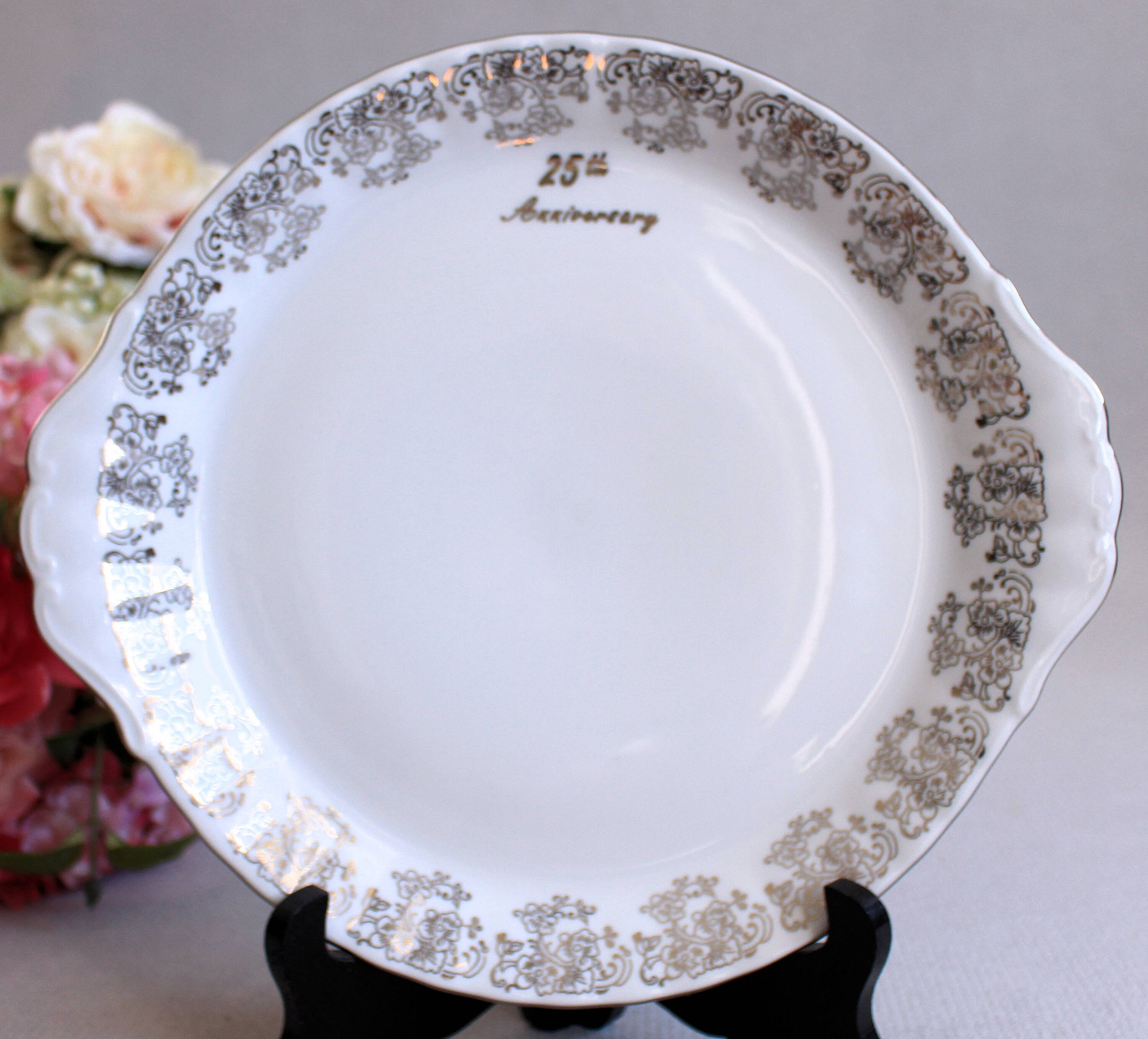 25th Anniversary Vintage Plate Porcelain Dish Cheese | Etsy