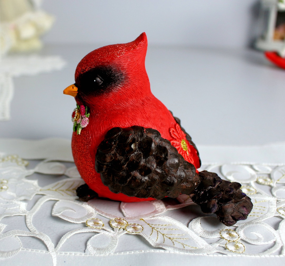 Red Cardinal Bird, Christmas Ornaments, Royal Red Cardinal Decoration ...