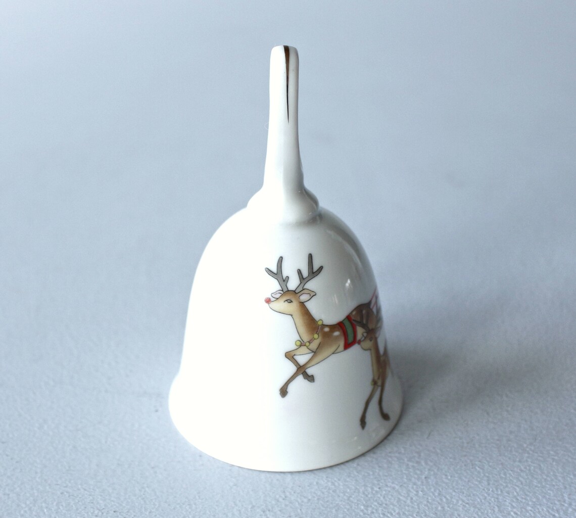 Vintage Bell Porcelain Christmas Bell Anniversary Birthday - Etsy