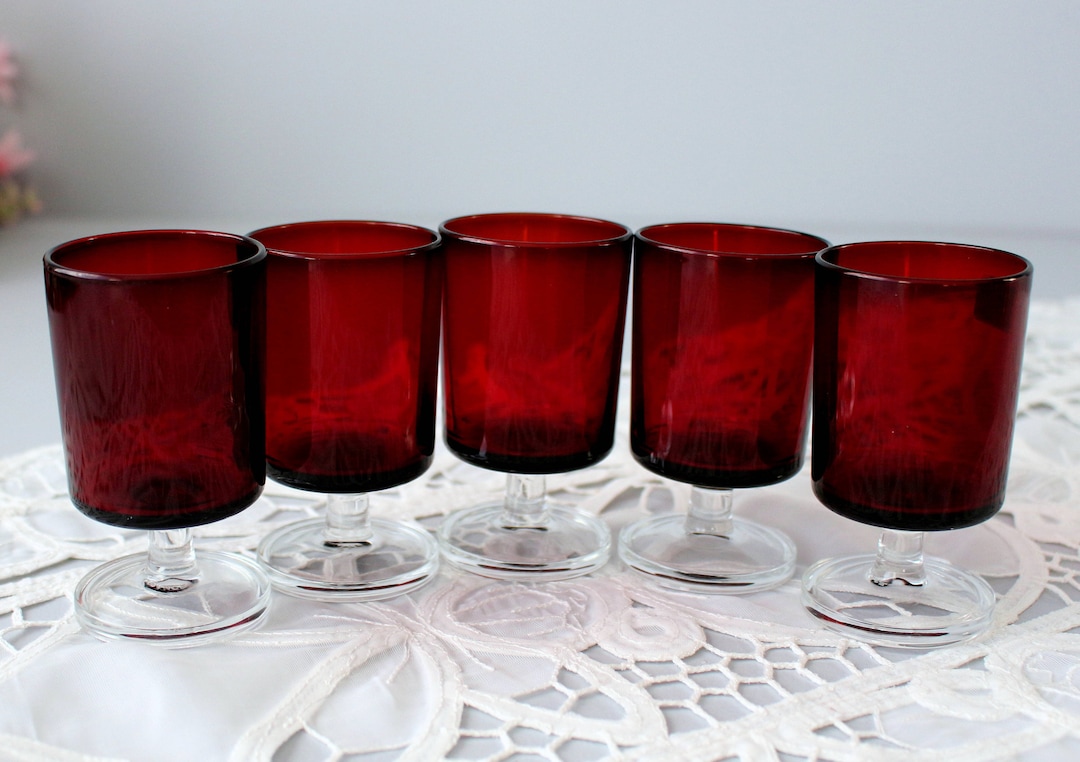Ruby Red Glasses, LUMINARC Shot Glasses, 13 Red Glasses, Cavalier ...