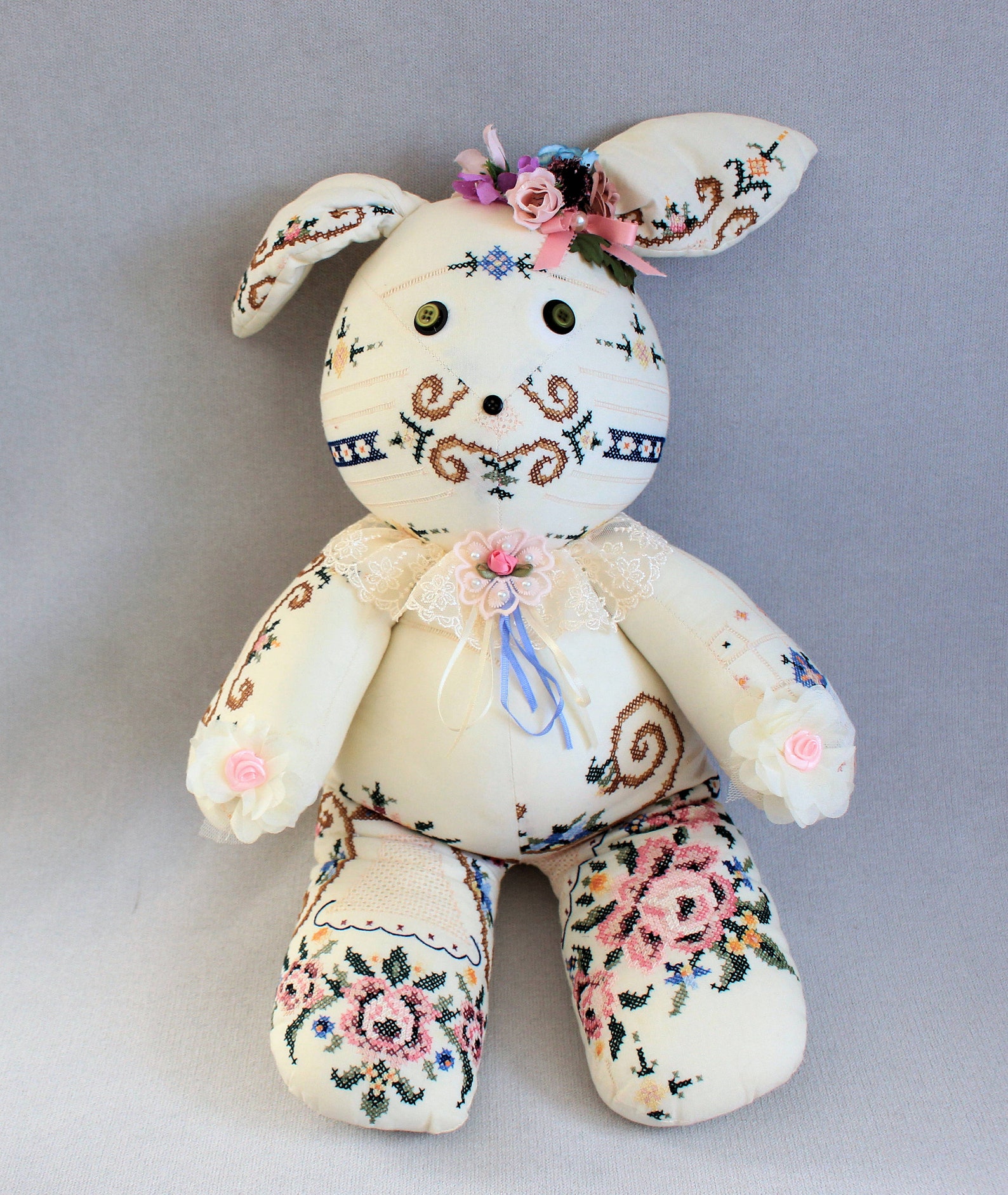 Bunny Rabbit Handmade Vintage Plush 20bunny - Etsy