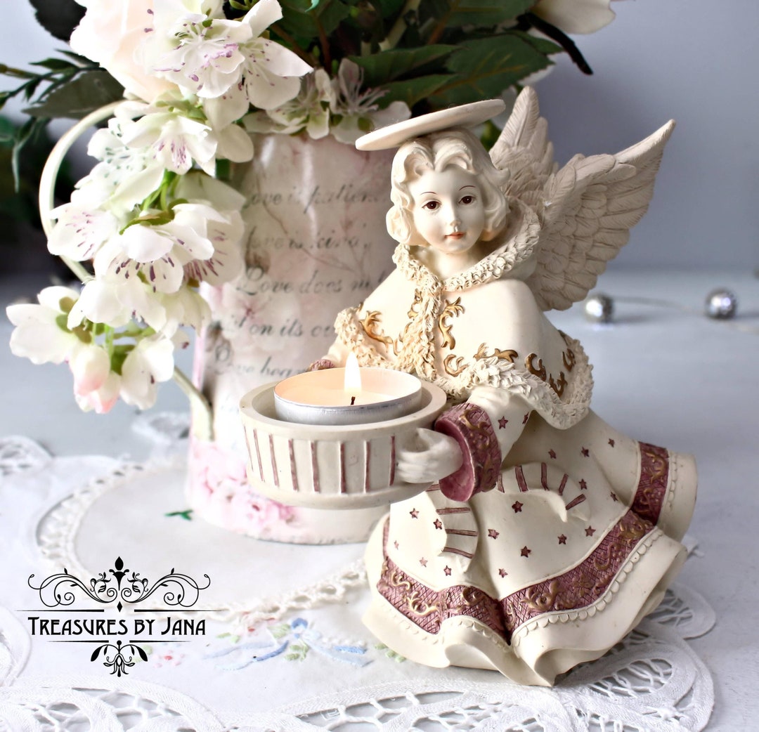 Sarah's Angels® Figurine, Tealight Candle Holder, Resin, Collectible ...