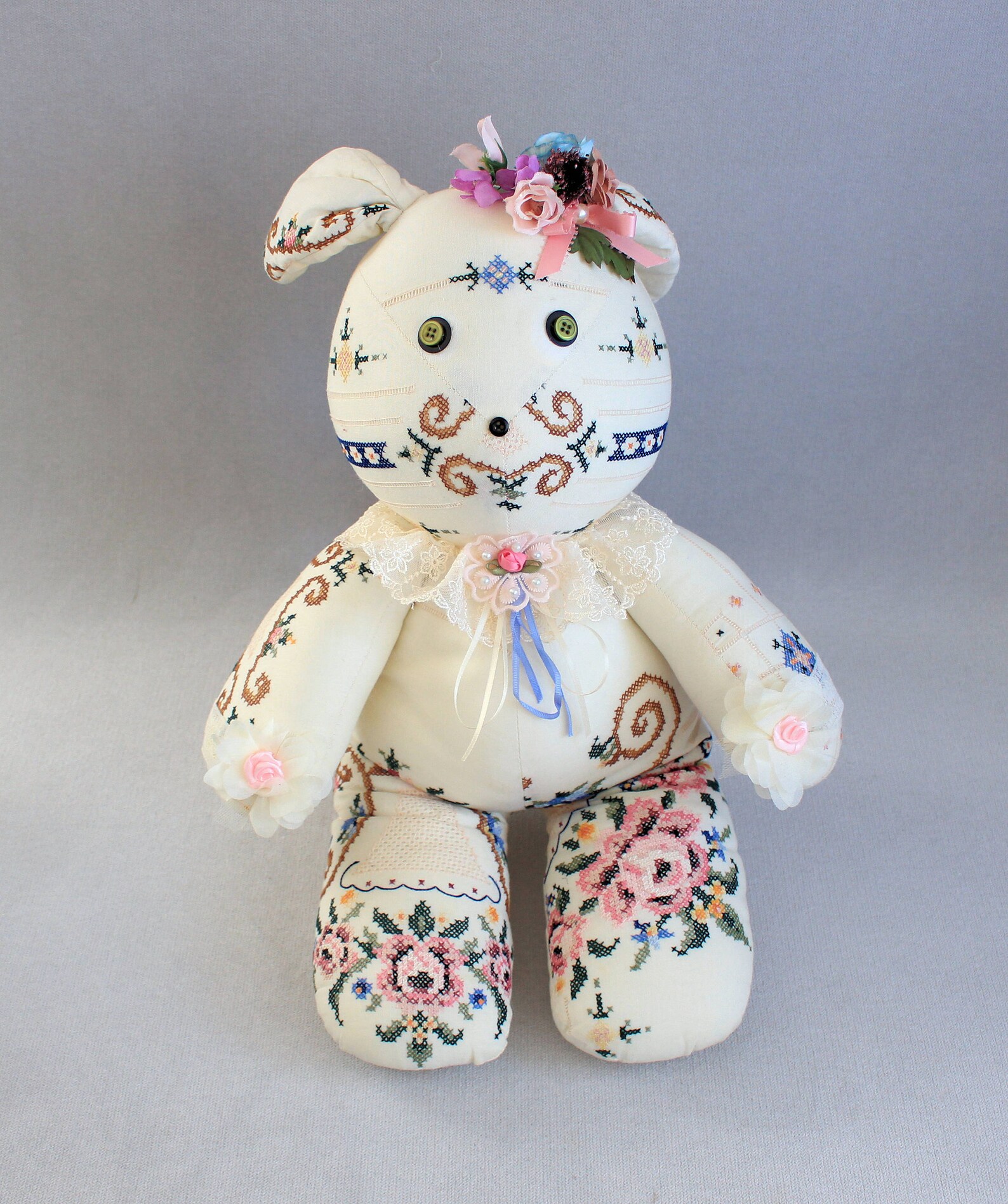 Bunny Rabbit Handmade Vintage Plush 20bunny - Etsy