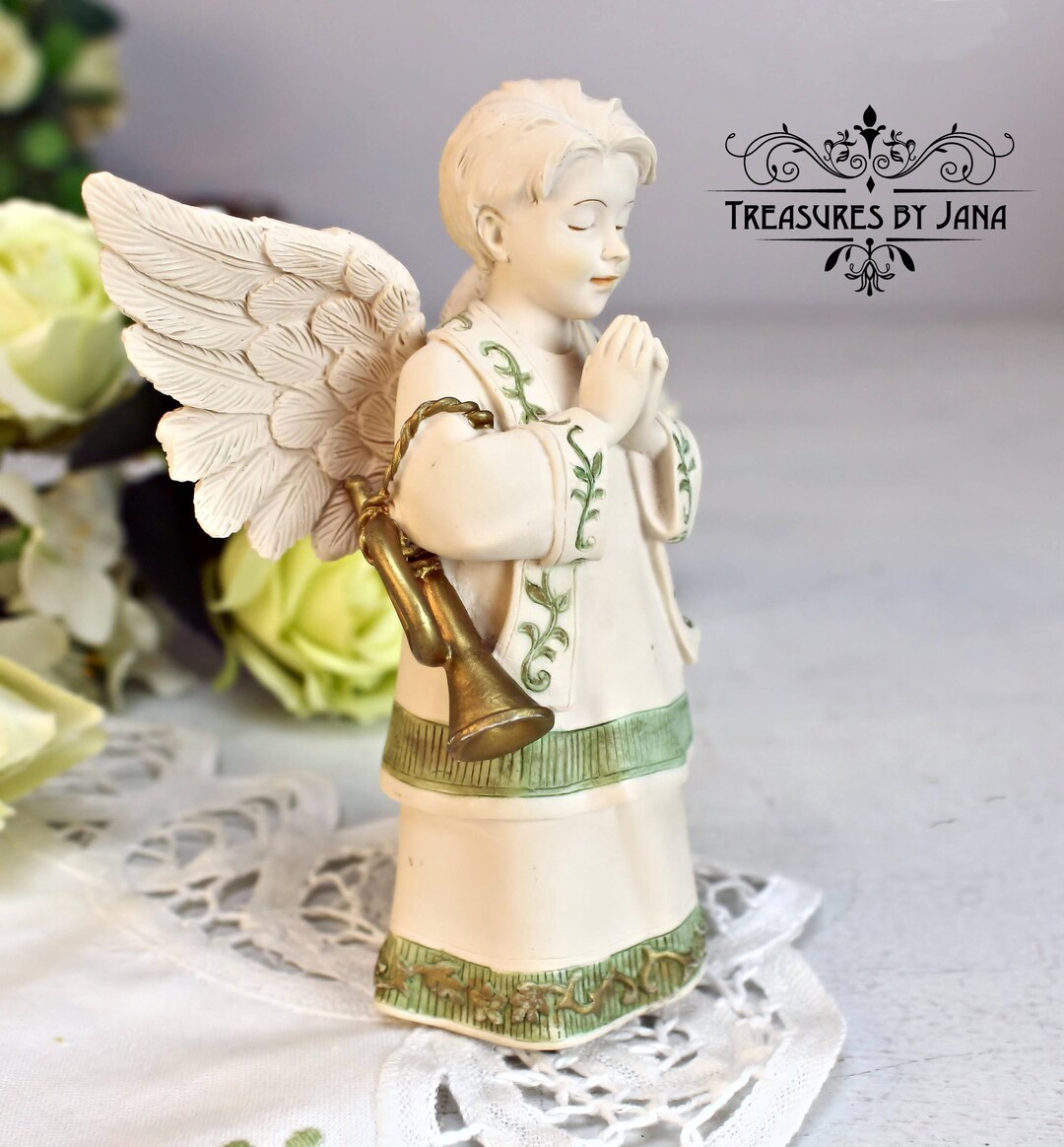 Sarah's Angels® Figurine, Angel With Trumpet, Heirloom Baptism ...